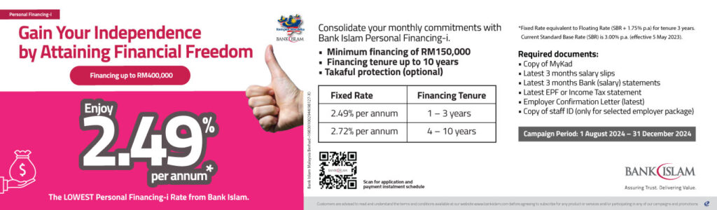 Personal Financing-i Package – Bank Islam Malaysia Berhad